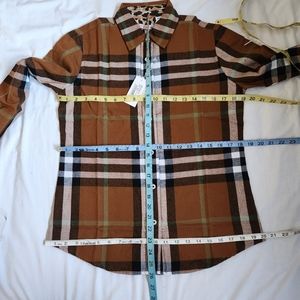Tizzie | Tops | Tizzie By Dizzy Lizzie Rome Plaid Flannel Button Up ...